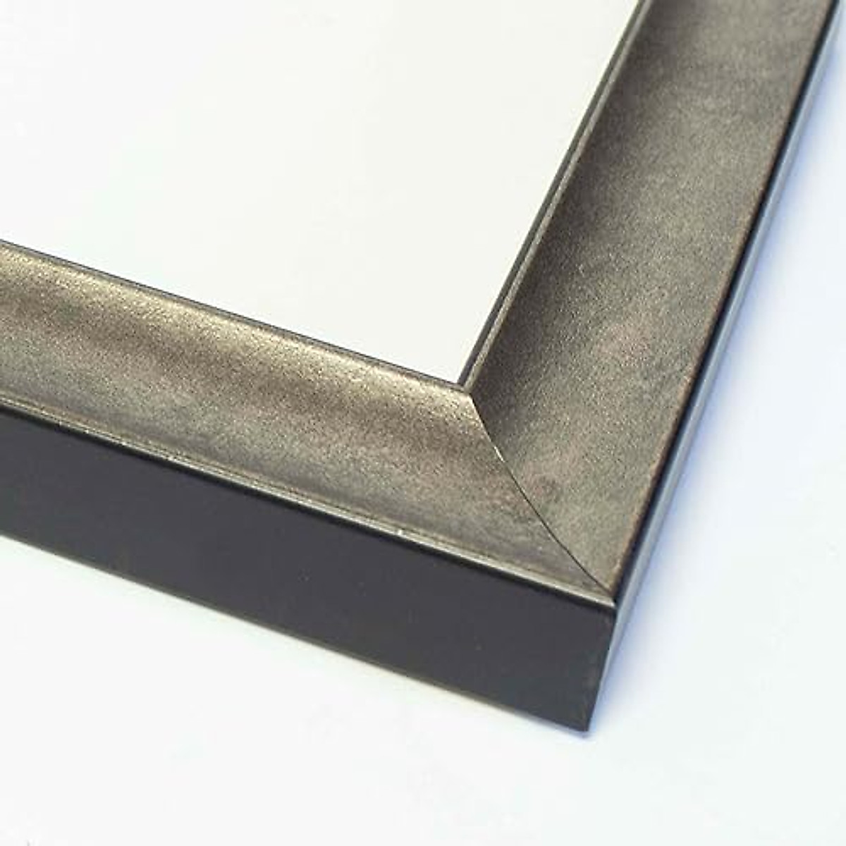 22x31 Frame Silver Real Wood Picture Frame Width 1.25 Inches | Interior Frame Depth 0.5 Inches | Florian Minimalist Photo Frame Complete with UV Acrylic, Foam Board Backing & Hanging Hardware