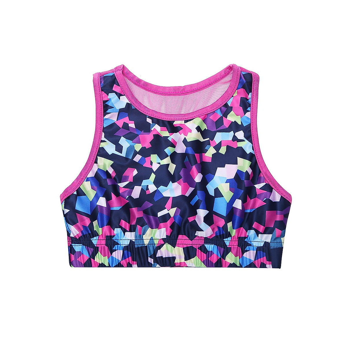 iiniim Kids Girls Athletic Tracksuits Sports Bra Crop Top With Leggings Gym Workout Outfits for Yoga Running Cycling Rose_Red 10