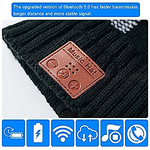 Dead or Alive Bluetooth Music Headset Hat Binaural Stereo LED Night Lighting Warning Light Warm Knitted Hat