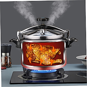 Pressure Cooker Aluminum Pressure Canner with Safely Valve 4L Large Capacity Canning Pot Induction Cookware with Anti-Scald HandlesPressure Cookers