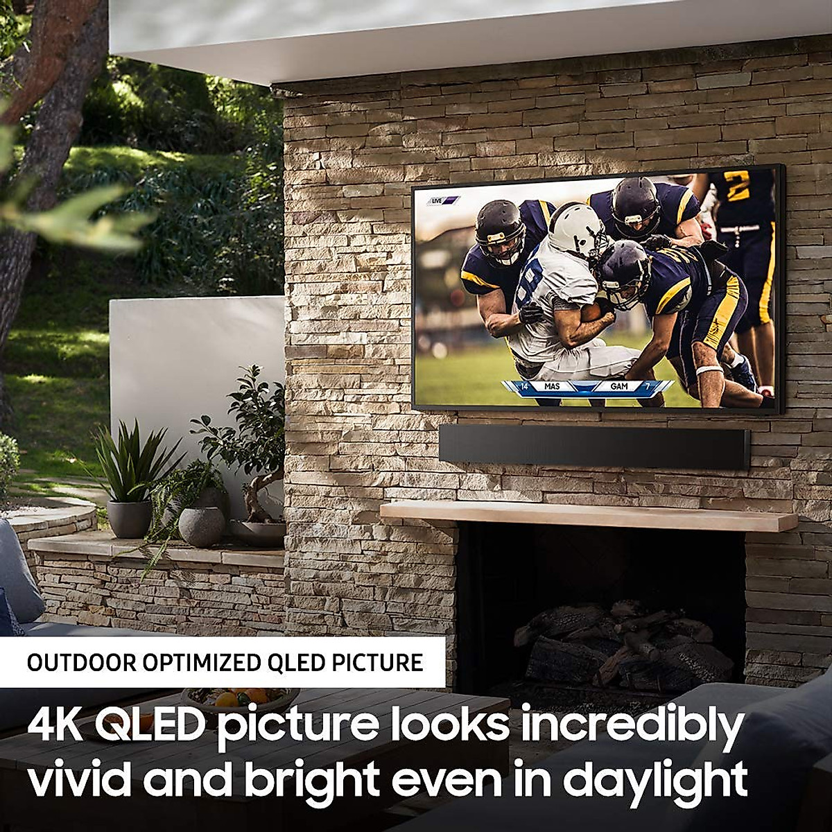 SAMSUNG QN55LST7TA The Terrace 55" Outdoor-Optimized QLED 4K UHD Smart TV with a HW-LST70T 3.0 Channel The Terrace Soundbar with Dolby 5.1 Ch and Walts HDTV Screen Cleaner Kit (2020)