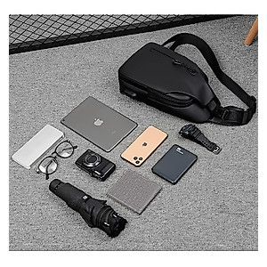 YYFRIEND Waterproof Sling Bag Travel Hiking Chest Bag Daypack, Crossbody Backpack with USB Charging Port