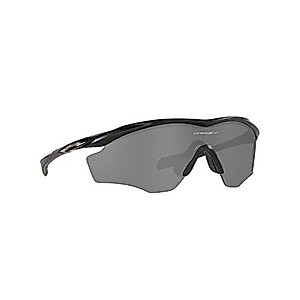 Oakley Men's OO9343 M2 Frame XL Rectangular Sunglasses, Matte Black/Prizm Black Polarized, 45 mm
