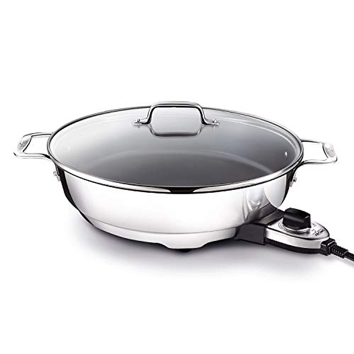 All-Clad SK492 Electric Skillet with Adjustable Temperature Dial, 7 Quart, Stainless Steel
