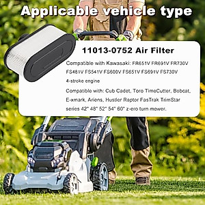 FHSJXR 11013-0752 11013-7047 Air Filter Cleaner for Kawasaki FR691V FR651V FR730V FS481V FS541V FS600V FS651V FS691V FS730V 4-Cycle Engine Replace 11013-0726 11013-7049 with Pre Filter 11013-7046