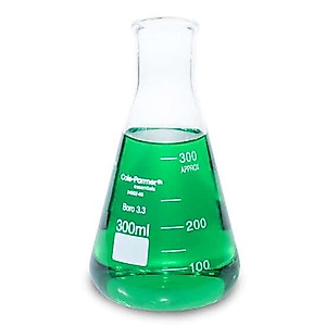 Cole-Parmer Laboratory Glass Erlenmeyer Flask, 5000 mL (8 pack)