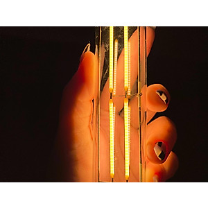 Tubular Light Bulb 7.3 Inch, Amber Long Tube Light Bulb T10 2700K Soft White Dimmable E26 LED Edison Bulbs 60 Watt Equivalent for Chandelier Vanity Outdoor Exterior Wall Sconce Pendant Light, 4Pack