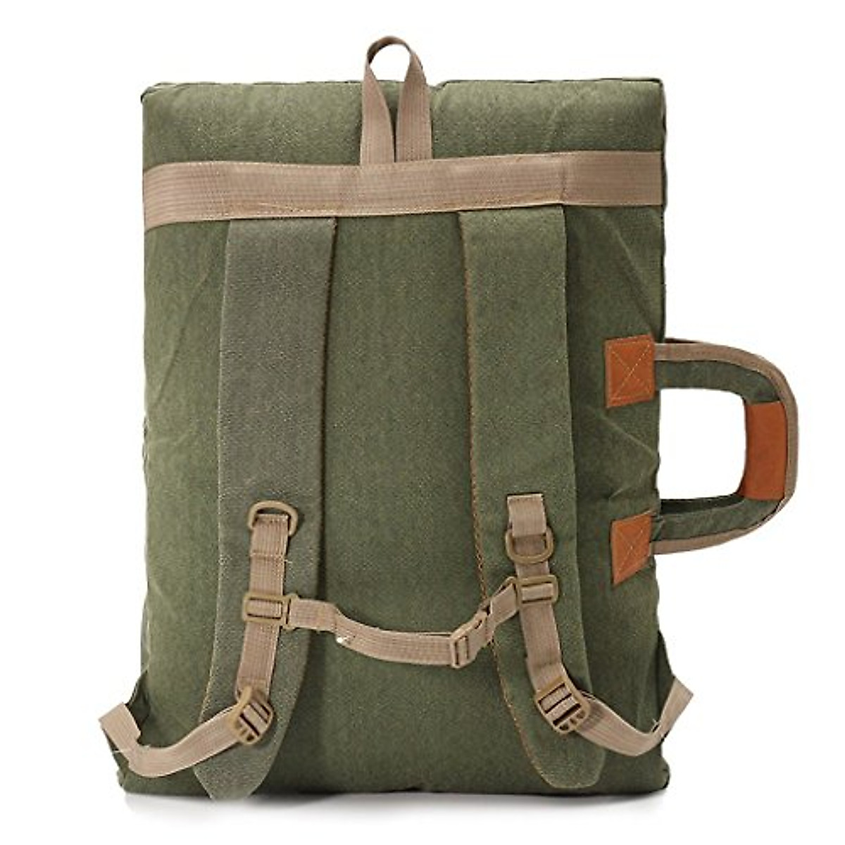 Tanchen 4K Canvas Artist Portfolio Carry Shoulder Bag Multifunctional Drawboard Bags for Drawing Sketching Painting (Army Green)