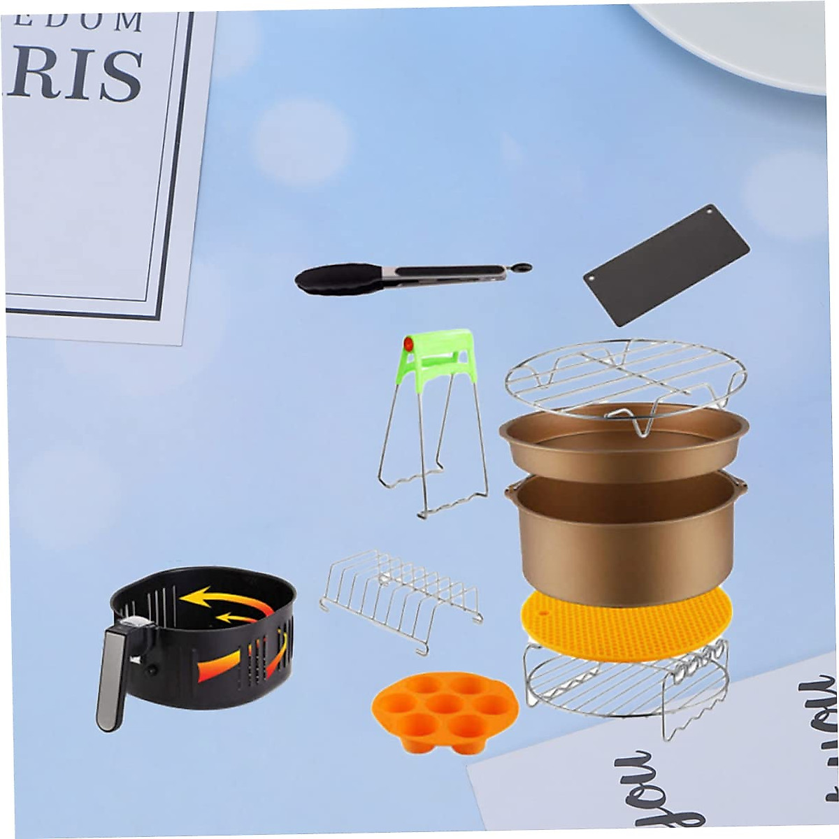 Unomor 1 Set 7 Barbecue Tool Grilling Accessories Outdoor BBQ Outdoor Accessories Air Fryer Barbecue Accessories Outdoor Griddle Grill Outdoor Grills Travel 12 Piece Set Metal