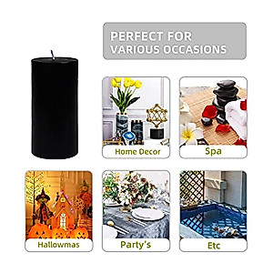 Zest Candle Pillar Candle, 3 by 6-Inch, Black