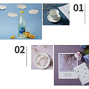 EOAJAFOU 5pcs 34x22in Morandi Background Paper Photography Backdrops Solid Color Photo Background for Food, Pastry, Jewelry, Cosmetics Backdrop Shoot