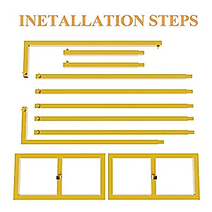 Wokceer 8x8FT Backdrop Stand Heavy Duty Pipe and Drape Kit with Base, Square Adjustable Backdrop Stand for Wedding Birthday Party Photo Booth Background Photography Exhibition Decoration