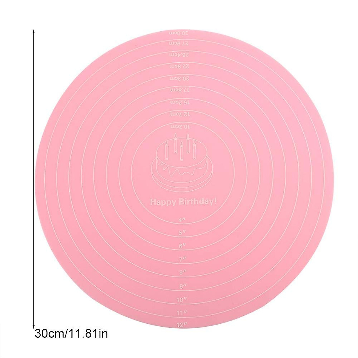 Silicone Baking Mat with Measurements for Cake Turntable Stand Non-Stick Heat Resistant Pastry Baking Sheet