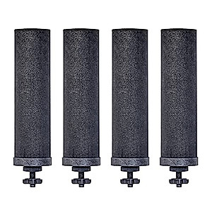 Berkey Authentic Black Berkey Elements BB9-2 Filters for Berkey Water Systems (Set of 4 Black Berkey Elements)