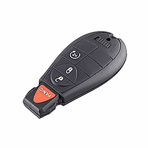 GQ4-53T 4 Buttons Keyless Entry Fob, 1 PC Programmable Remote Keys, Replace# 56046955,56046955AG, 56046955AA, 56046955AB, Fits for 2013-2018 Dodge Ram 1500 2500 3500
