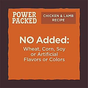 Wellness CORE Power Packed Dog Treats, Grain-Free Tender Jerky Treats, Made in USA (Chicken & Lamb Recipe, 4-Ounce Bag)