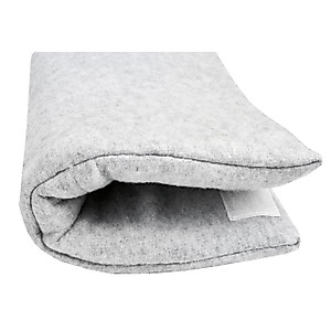 The Breast & Chest Buddy - Seatbelt Cushion for Open Heart Surgery, Mastectomy and Chest Reconstruction Sites - Solid Gray with Heart