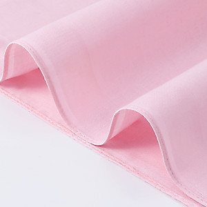 HOULIFE Men's Cotton Handkerchiefs, Solid Color 60S Soft Cotton Hankies for Men Women 6/12PCS 15.7"×15.7" (Pink, 12 PCS)