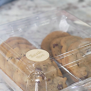 Thank You Stickers - 500 Kraft Gold Foil Labels with 5 Unique Designs, 1.5 inch Adhesive Sticker Roll in Convenient Gift Box for Small Business, Decoration for All Occasion and All Purpose (Kraft)