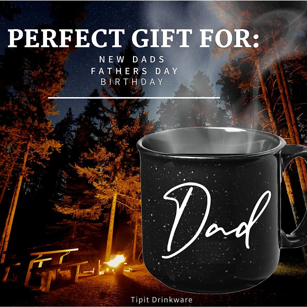 Mom Dad Campfire Mug Set - New Parents Couples Gifts - Pregnancy Announcement - Gift Ideas for Expecting Parents - Top Mom and Dad Gift Set for New Parents - Baby Shower