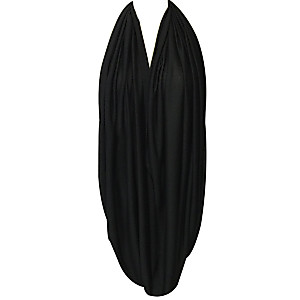 Wrapables Soft Jersey Knit Infinity Scarf, Black