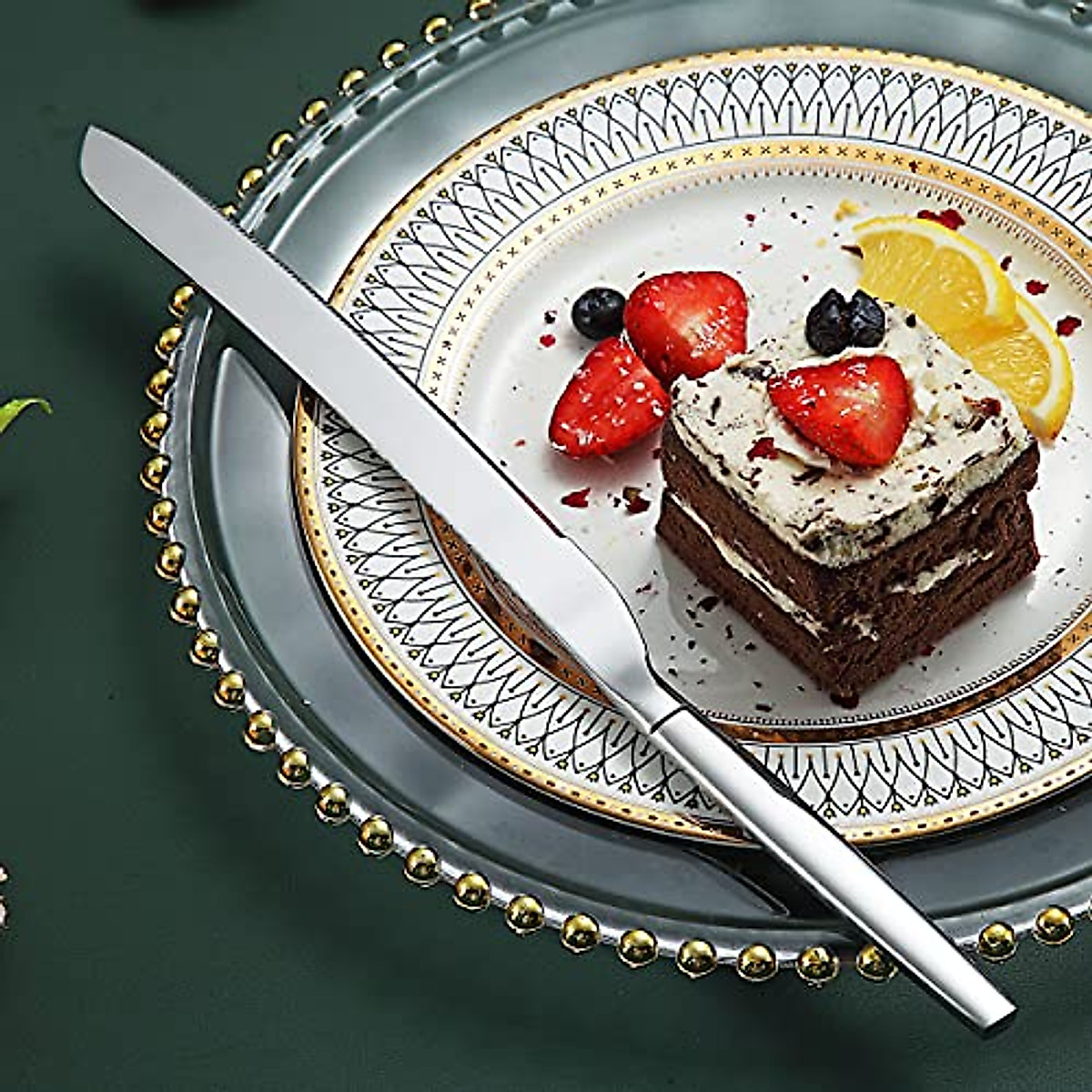 Berglander Wedding Cake Knife and Server Set, Stainless Steel Cake Cutting Set For Wedding Include Cake Cutter And Cake Server Perfect For Wedding, Birthday, Parties and Events