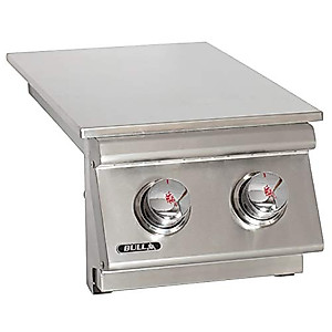 Bull Outdoor Products 30008 Liquid Propane Slid-In Double Side Burner, Front and Back Design