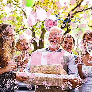 700 Pieces Happy Birthday Confetti Number 80 Metallic Sequins Table Confetti Special Events Cake Confetti Table Scatters Decorations Supplies for Birthday, Anniversary (80th Style)