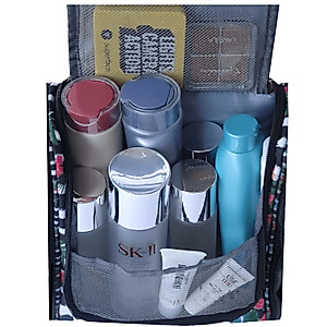 JNYCL Hanging Travel Toiletry Bag for Women and Girls, Portable Waterproof Cosmetic Travel Bag, 17 Compartments, Non-slip zipper, Sturdy Hook, Perfect for Daily Use and Travel. (Medium)