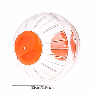 Silent Hamster Ball 5.9 inch with Stand Transparent Running Activity Exercise Ball Toy Small Animals Cage Accessories