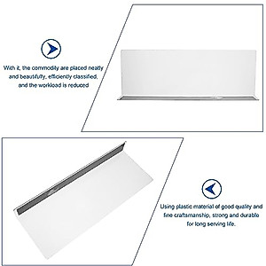 Baluue Plastic Shelf Divider - 6pcs PVC Dividers Baffle with Thicken Plastic Clapboard Shelving Splitter for Cabinet Supermarket Vertical Organize