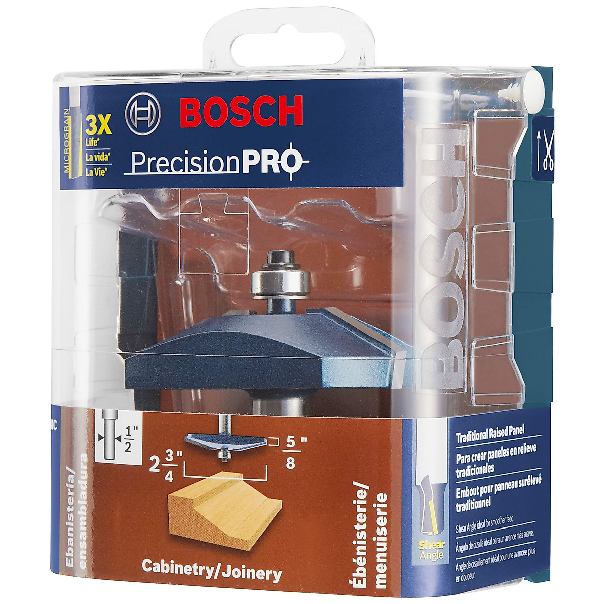 Bosch 85637MC 2-3/4 in. x 5/8 in. Carbide-Tipped Traditional Raised Panel Router Bit