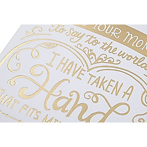Hallmark Mahogany Wedding Card (Gold Heart), Gold Lettering (0299RZD2062)