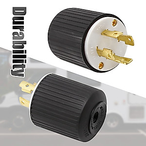 Saihisday NEMA L14-30P Twist Locking Plug and Connector,Generator Locking Plug Adapter 30 Amp 125/250V, UL Listed