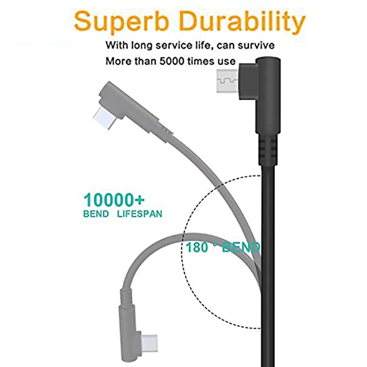 Adhiper PTH660 Charging Cable Replacement Data Sync USB Cable Power Supply Cord Wire Compatible Wacom Intuos Pro PTH-860 PTH860 PTH-660 (200cm/Black)