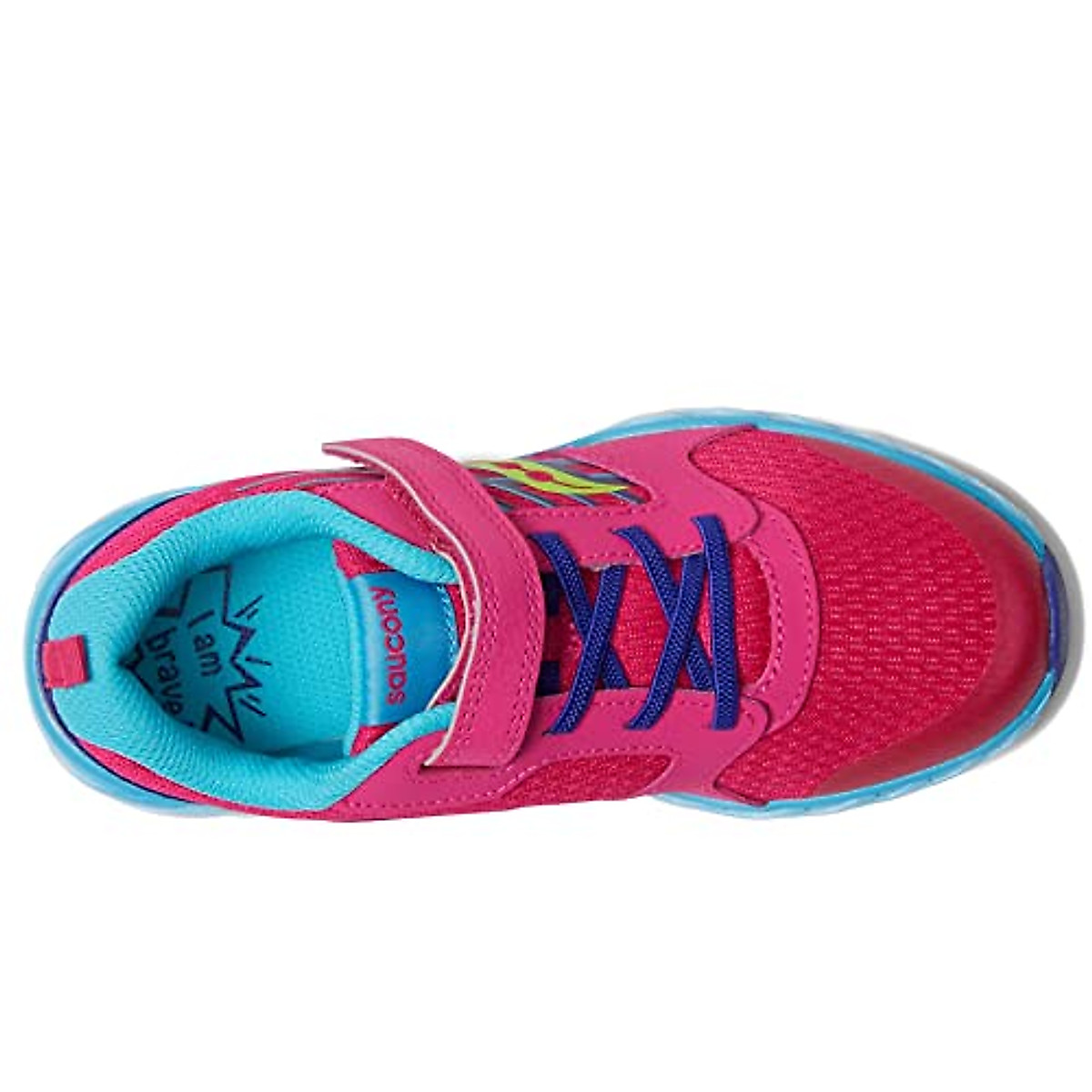 Saucony Wind 2.0 Alternative Closure Sneaker, Pink/Blue/Grey, 2 Wide US Unisex Big_Kid
