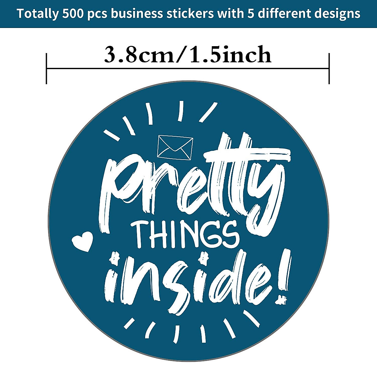 500 Pieces Mail Stickers Small Business Post Package Labels Thank You for Your Order Stickers for Businesses Online Shop Owners