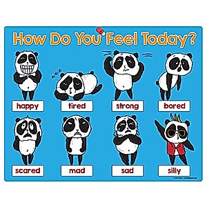 ZOCO - Feelings, Emotions Magnet Chart for Kids - How Am I Feeling Today Mood Chart for Toddlers - Preschool and Elementary Classroom Supplies - Laminated with Magnets, 8.5 x 11 inches