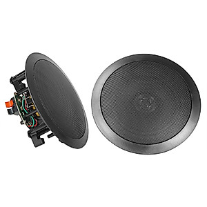 Rockville (8) HC85 Black 8" 700 Watt in-Ceiling Home Theater Speakers 8-Ohm