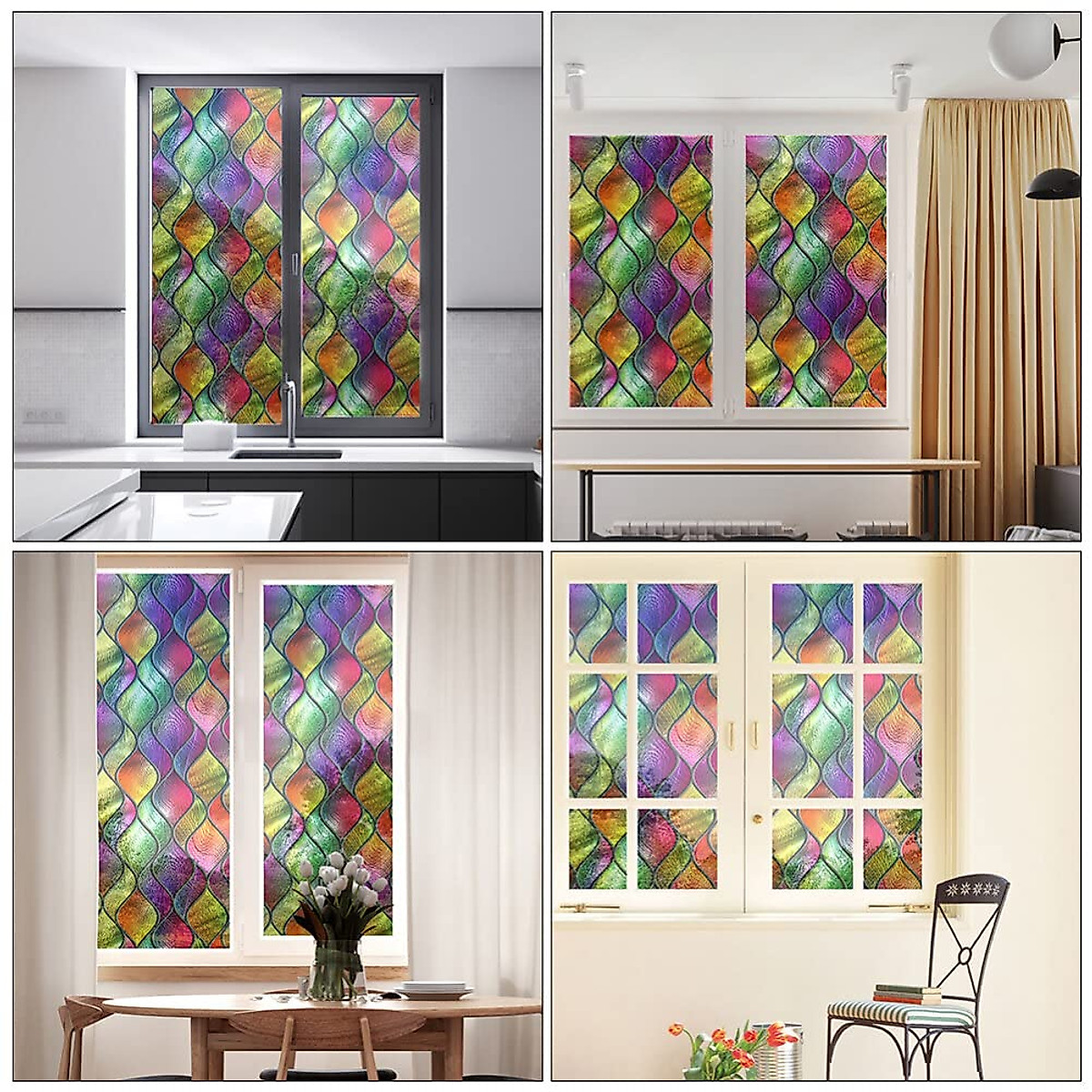 BESPORTBLE 1pc Cellophane Frosted Window Film for Glass Stained Glass Window Film Mirror Stickers 3D Privacy Window Sticker Static Window Decal Window Film Stained Glass Static Window Cling