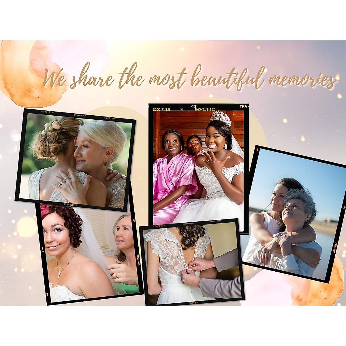 Onebttl Mother of The Bride Gifts, 20oz Stainless Steel Skinny Tumbler with Lid and Straw On Wedding Party for Brides Mom from Brides, Daughters (Glitter Pink)