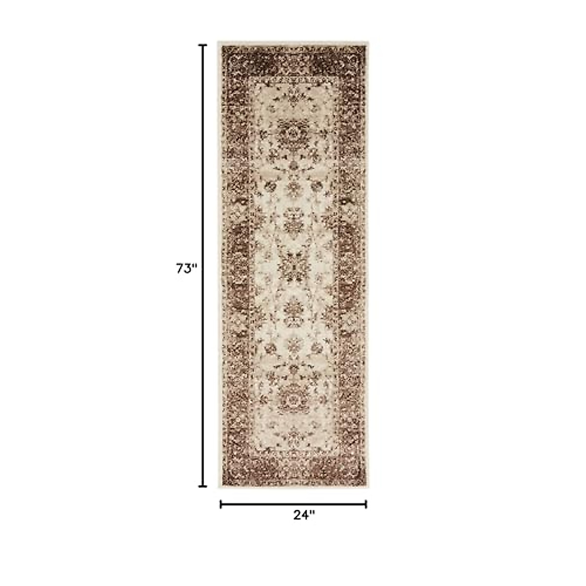 Unique Loom Rushmore Collection Area Rug - Lincoln (2'x 6' 1" Runner, Cream/ Beige)