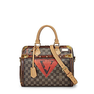 Louis Vuitton, Pre-Loved Damier Ebene Time Trunk Speedy Bandouliére 25, Brown