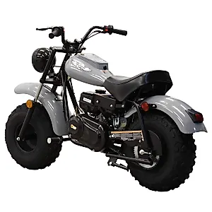 Massimo Motor Warrior200 196CC, 6.5 HP Engine Super Size Mini Moto Trail Bike MX Street for Adults. Wide Tires Motorcycle Powersport CARB Approved (Gray)