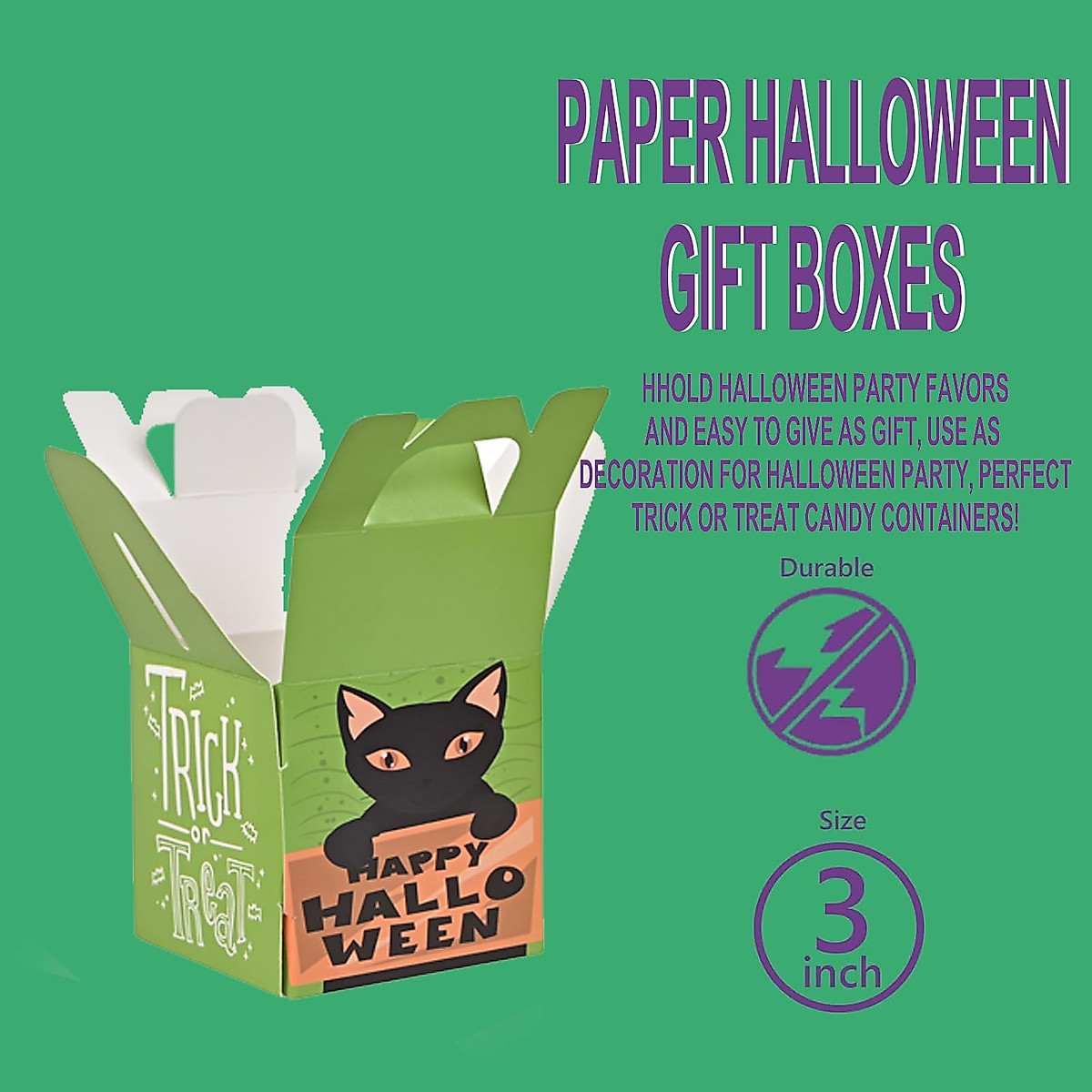 ATFUNSHOP 30PACKS Halloween Treat Boxes and Party Favors 240PCS Trick or Treat Candy Boxes for Classroom Students Exchange Halloween Carnival Prizes