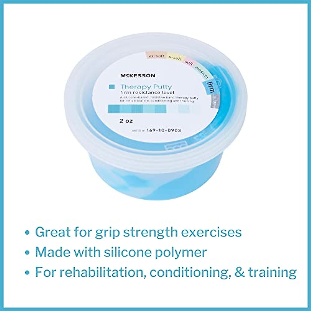 McKesson Therapy Putty - Firm Resistance for Fingers, Hands, and Wrist – Exercise Rehabilitation Occupational Therapy Tool -2 oz, 1 Count