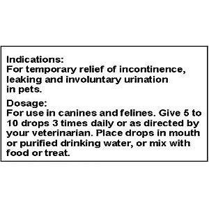 Only Natural Pet Incontinence Homeopathic Remedy - Bladder Support and Urine Control Supplement