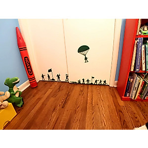 Set of 18 Army Men Acrylic Green Wall Decorations for a Kid's Toy Story Room or Andy's Room Nursery
