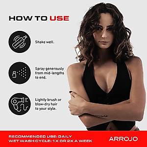 Leave In Conditioner Spray - Sulfate-Free, Paraben-Free ReFRESH Dry Conditioner Spray for Hair of All Types - Keratin & Vitamin E Anti Frizz Spray - Travel Conditioner for Men & Women by Arrojo, 4.5oz