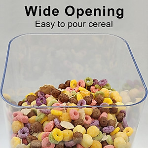 Zeadesign Cereal Dispenser Countertop 2Pc, Cereal Containers Storage, 5L Organization and Storage Containers for Kitchen, Dry Food Dispenser for Rice, Grains, Nuts, Snack,Oatmeal, Pet food, White